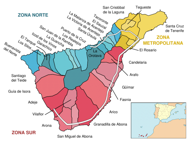 Tenerife Map: Getting Around the Island - Tenerife Car Hire Blog
